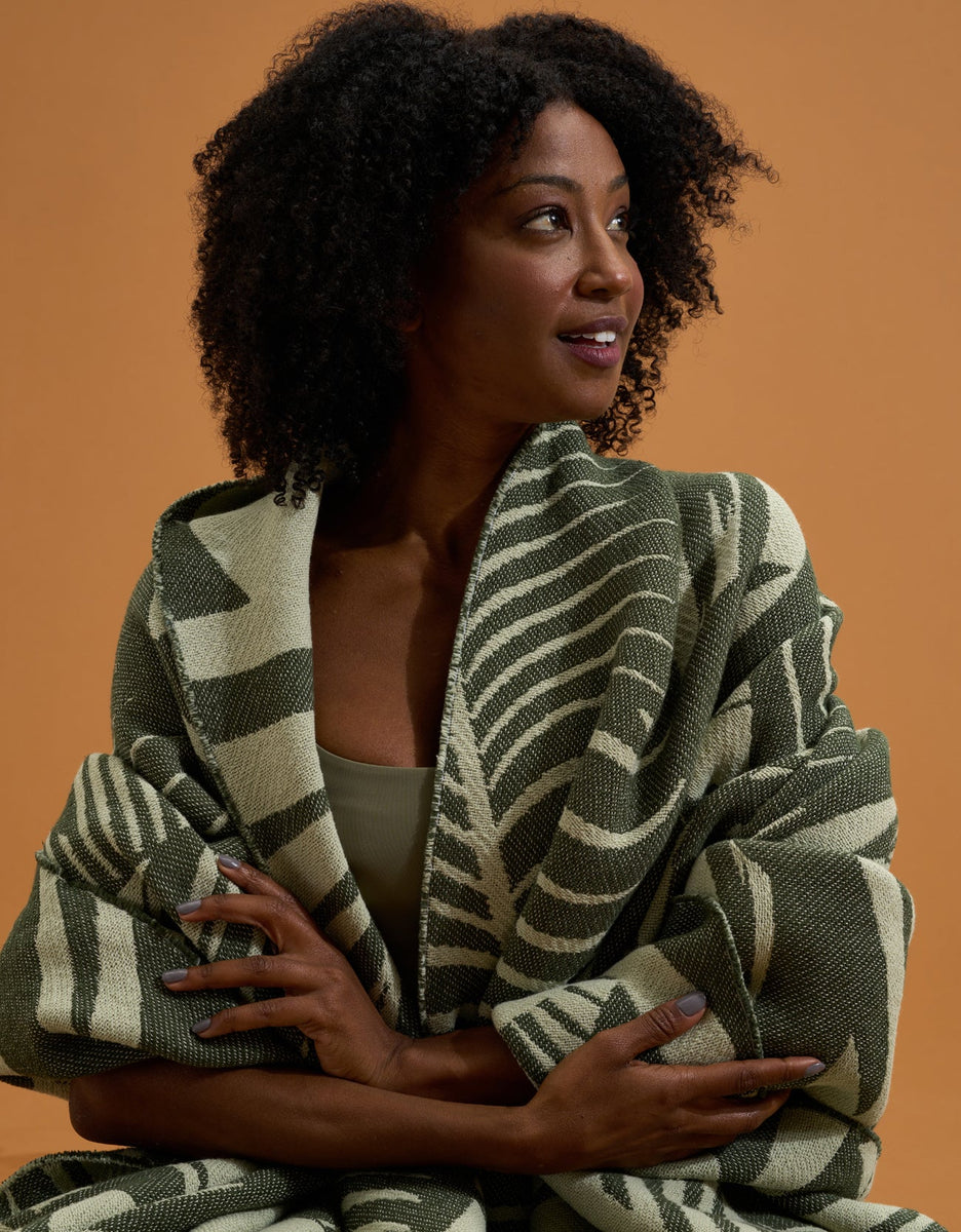 Monsoon 100% Cotton Yoga Blanket by Yoga Hustle